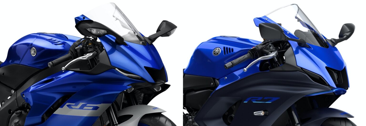 So sánh thiết kế Yamaha YZF-R7 2022 và R6 2020 | CHAYXE.VN
