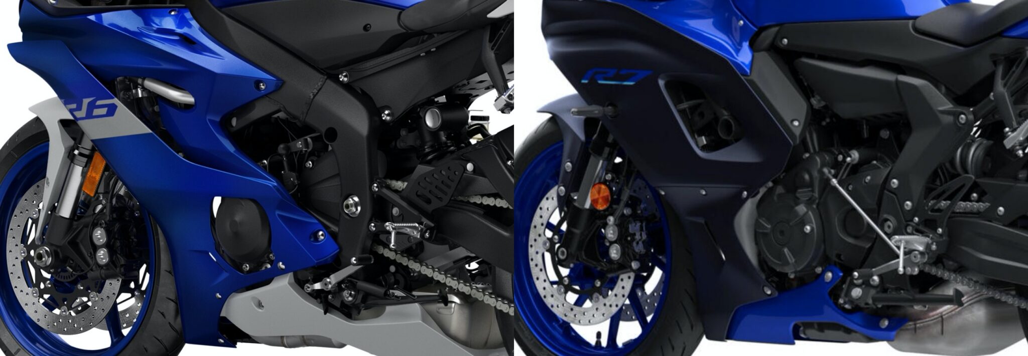 So sánh thiết kế Yamaha YZF-R7 2022 và R6 2020 | CHAYXE.VN
