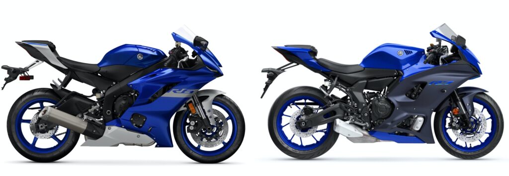 So sánh thiết kế Yamaha YZF-R7 2022 và R6 2020 | CHAYXE.VN