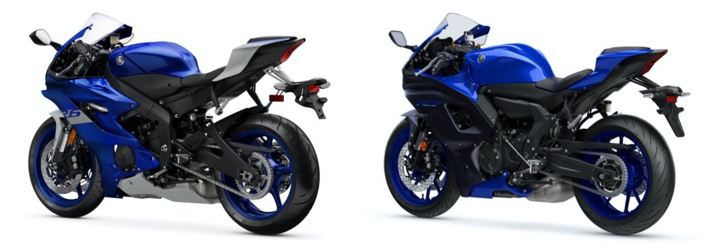 So sánh thiết kế Yamaha YZF-R7 2022 và R6 2020 | CHAYXE.VN