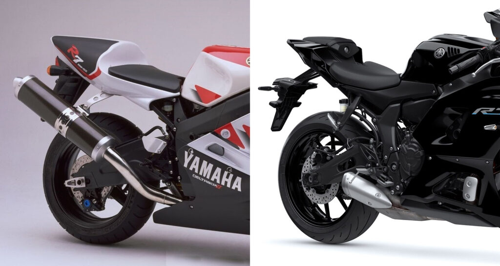 So sánh thiết kế Yamaha R7 1999 với R7 2022 | CHAYXE.VN